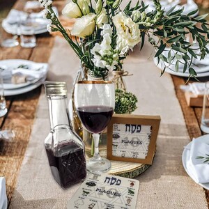 Passover Seder Ten 10 Plagues Coasters Set Jewish Judaica Pesach - Etsy