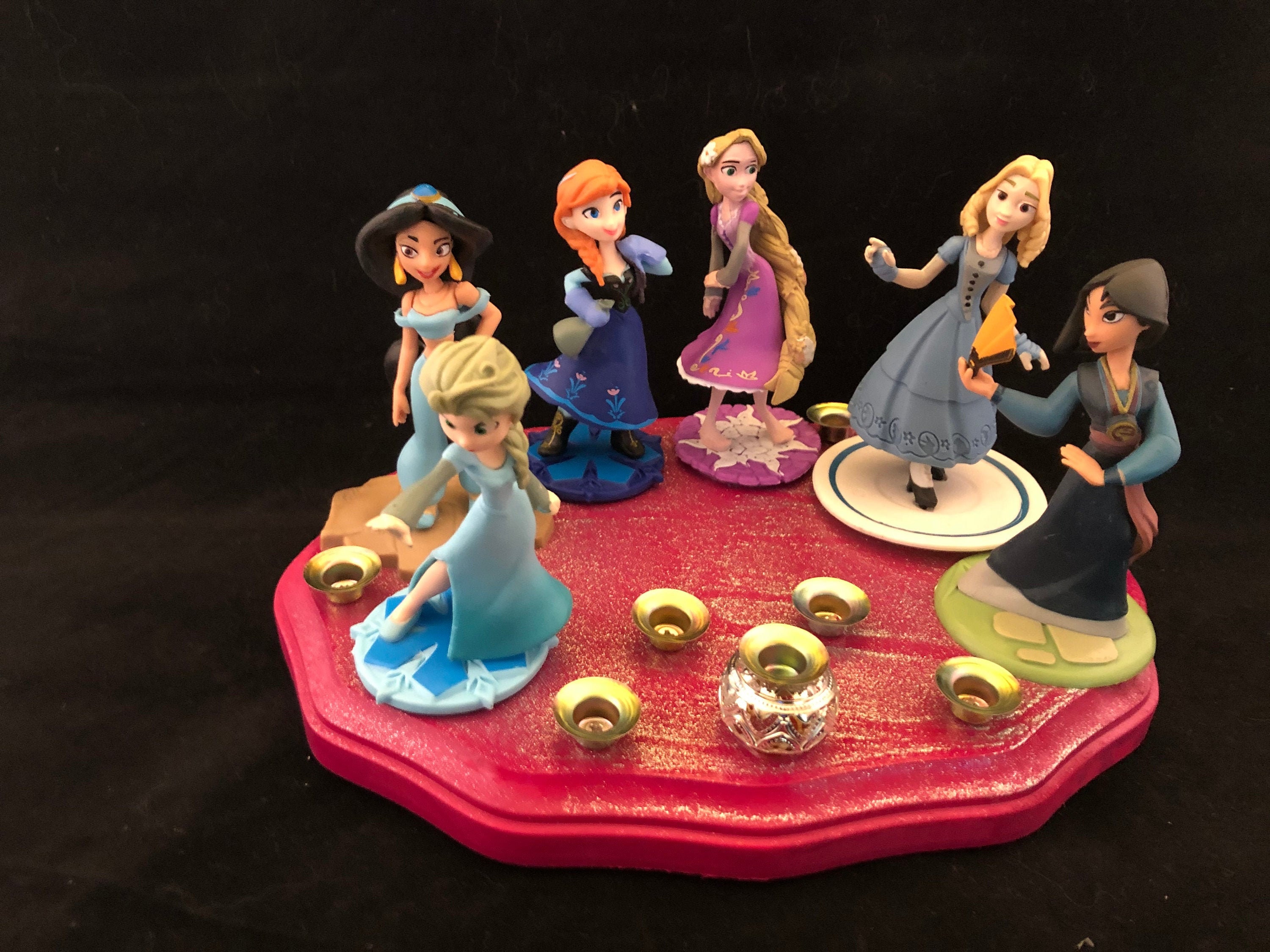 Princess Menorah Classic Disney Judaica Hanukkiah Repurposed | Etsy