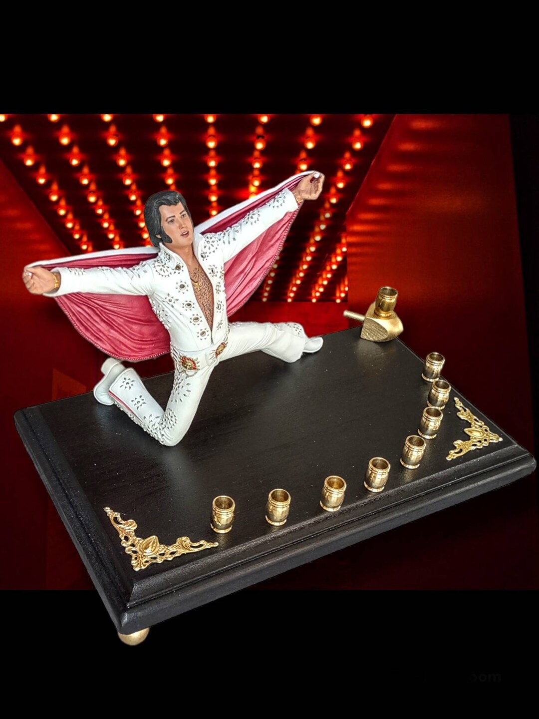 The King Elvis Presley Collector Hanukah Menorah 70's Elvis Candle ...