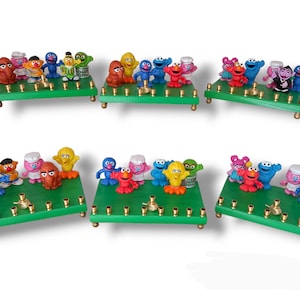 Sesame Street Collector Menorah Judaica Hanukkiah Big Bird Ernie Bert ...