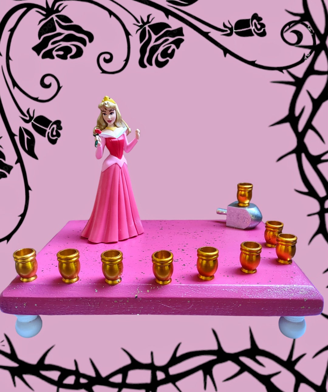 Princess Menorah Classic Disney Judaica Hannukah Sleeping Beauty ...