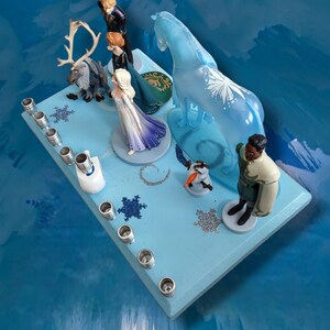 Frozen Menorah Princess Menorah Classic Disney Judaica Hanukkiah Anna ...