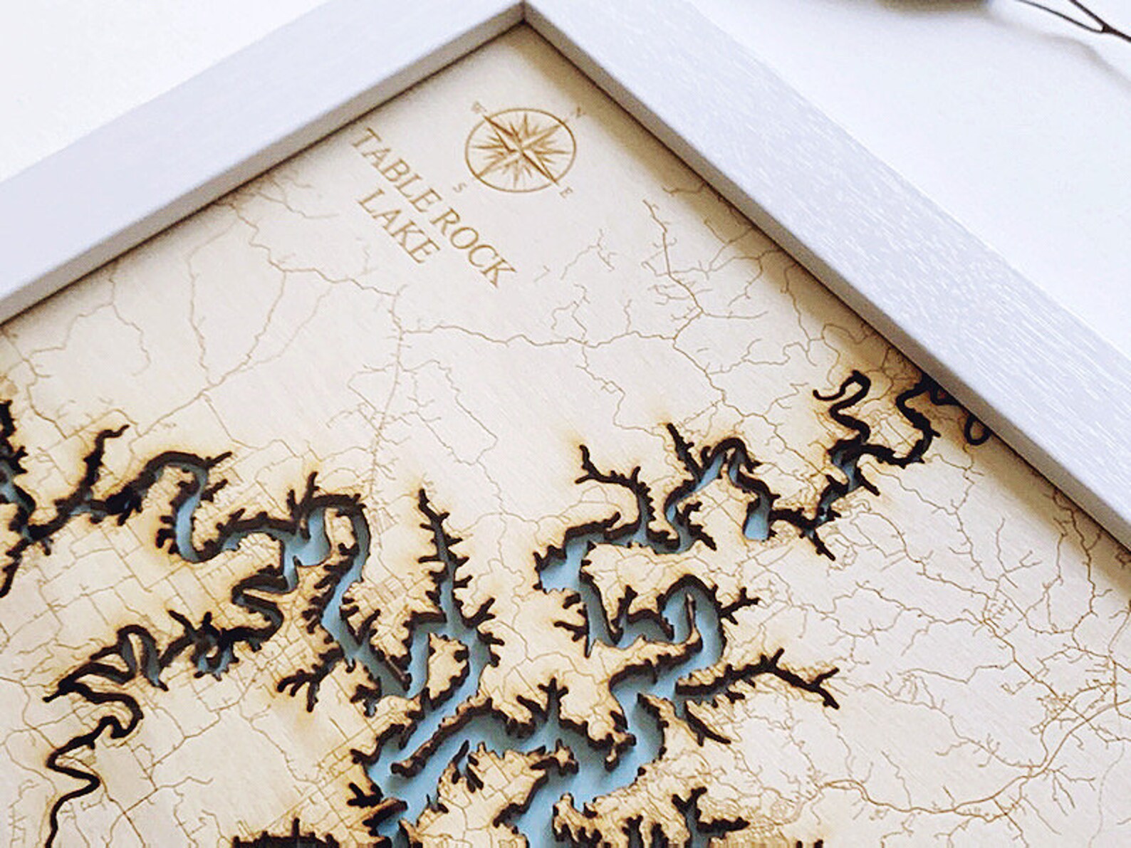 Table Rock Lake - Wood Engraved Map - Etsy