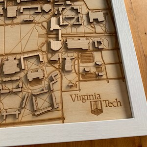 Virginia Tech - 11"x14" Wood Engraved Map - Etsy