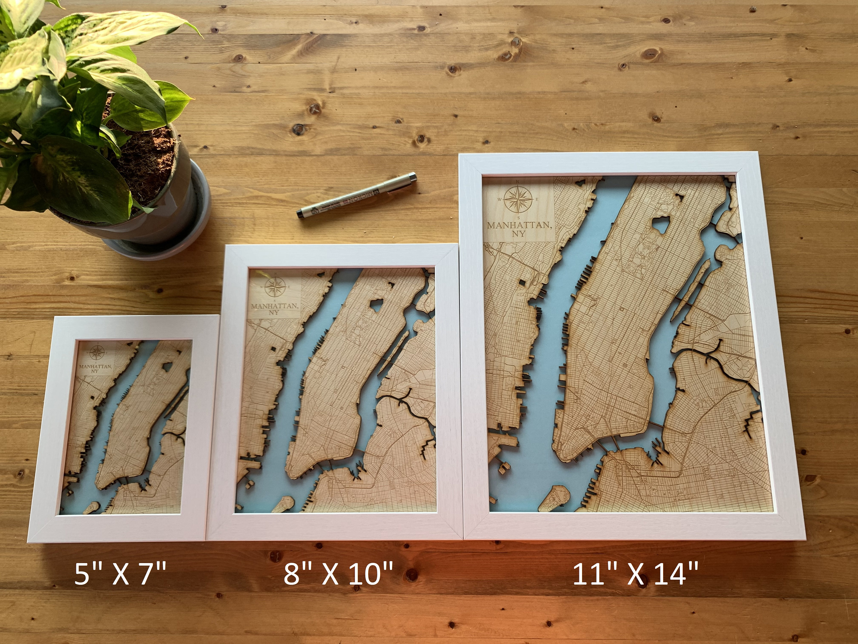 Custom Wood Engraved Lake Map | Etsy