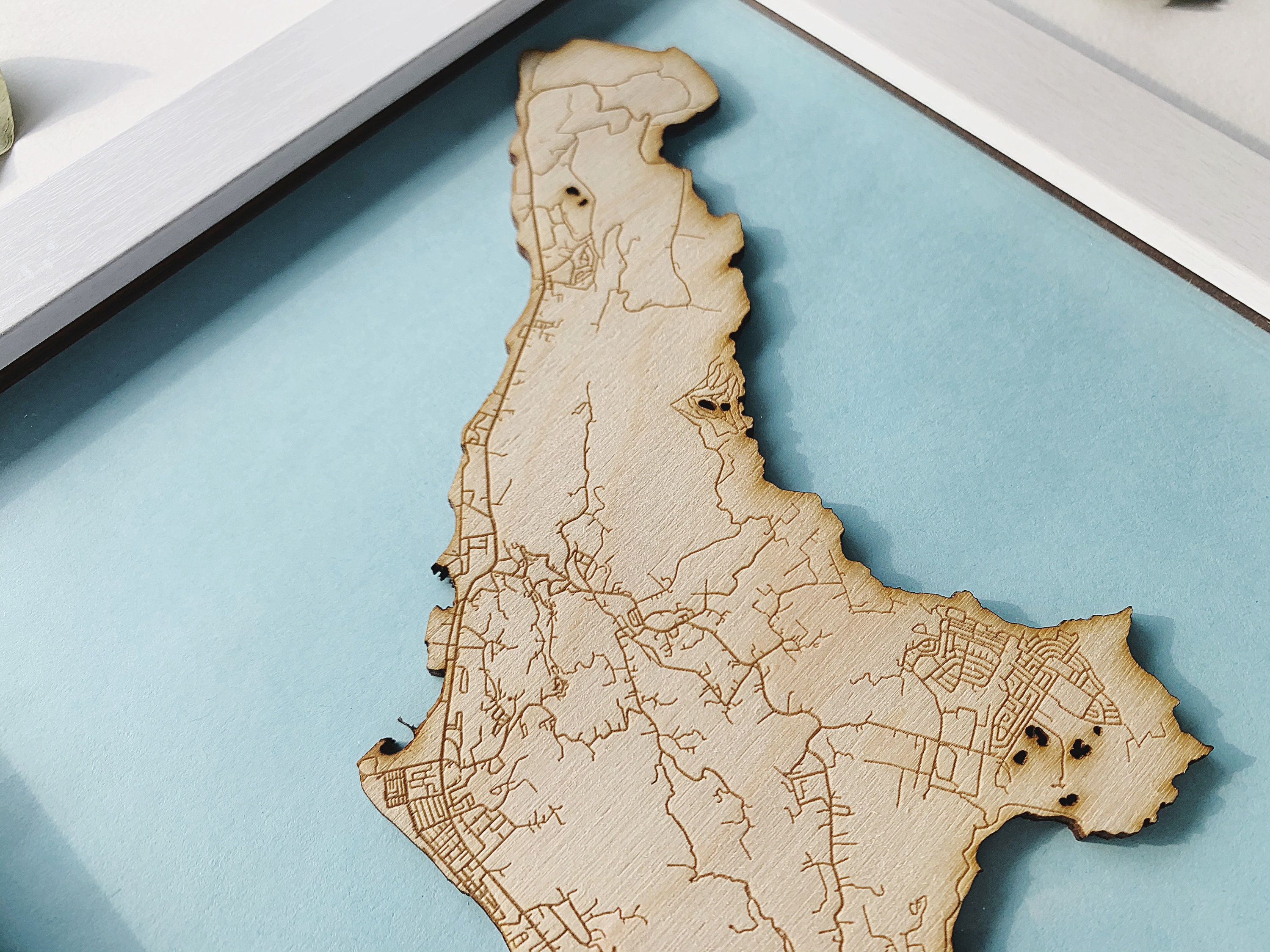 Saipan, CNMI - Wood Engraved Map - Etsy