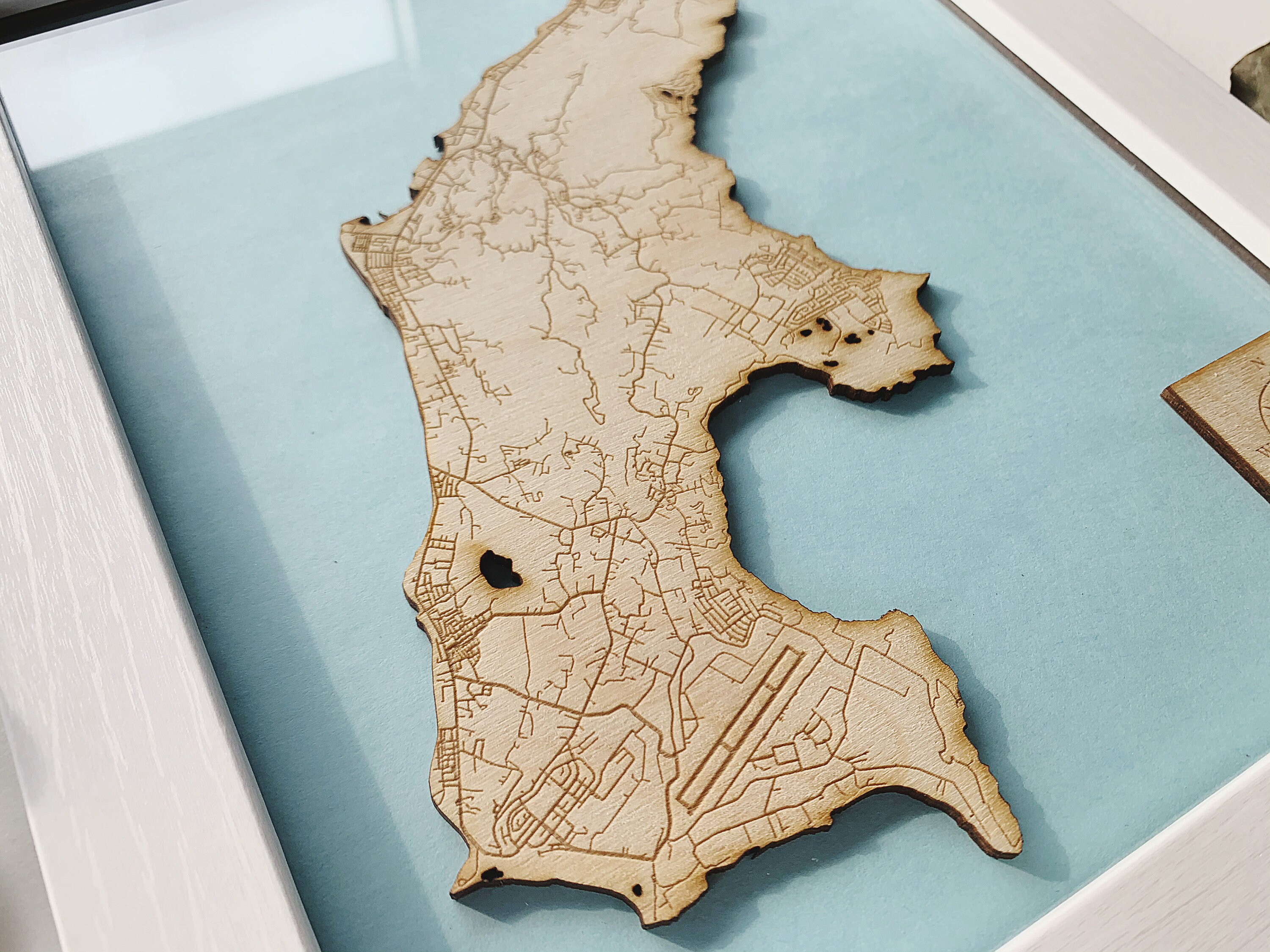 Saipan, CNMI - Wood Engraved Map - Etsy