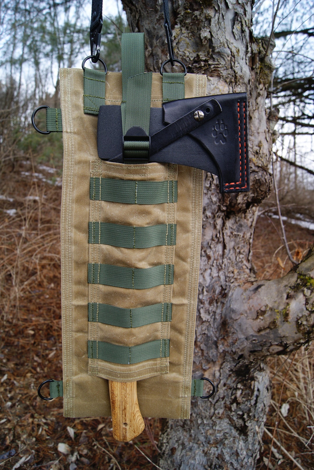 Camping Cutting Tools Pouch. Axe/ Saw Combo Carrier. Tactical Gear ...
