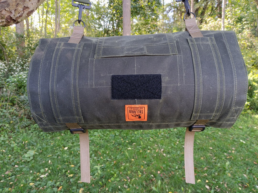 Waxed Canvas Bedroll Holder. Camping, Bushcraft, Hiking, Picnics ...