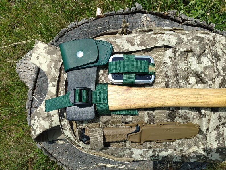 MOLLE Axe Adapter and Altoids Tin Holder. Camping, Hiking, Picnic ...