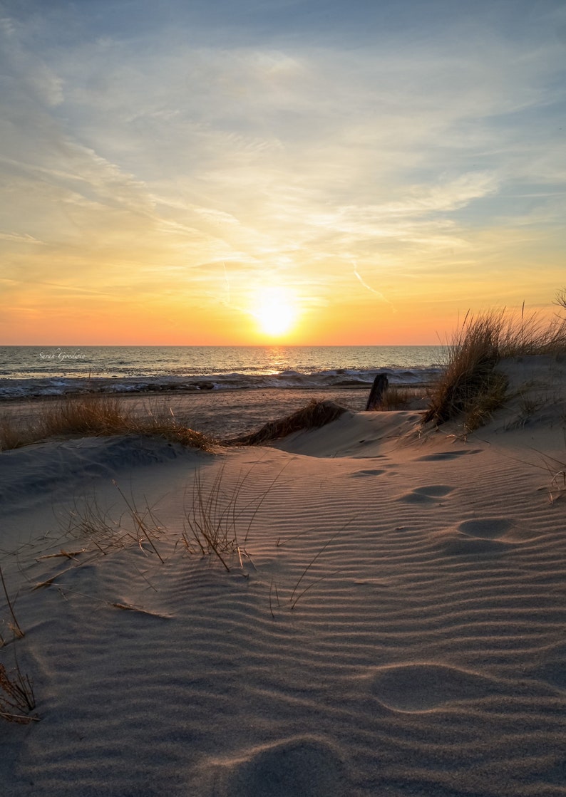Quiet Beach Sunset / Duck Lake State Park / Beach / Sunset Print ...