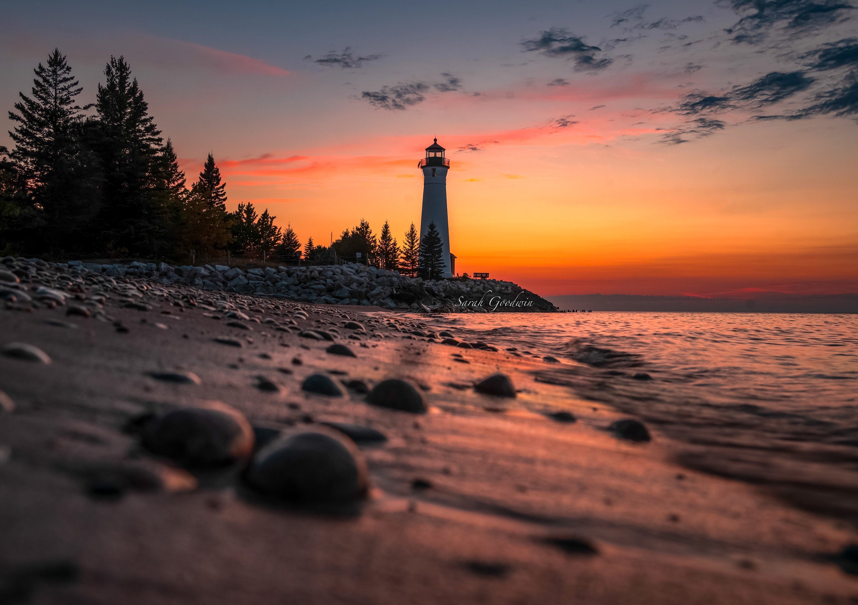 Sunset Glow at Crisp Point / Upper Peninsula / Whitefish Point ...