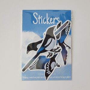 Magpie Stickers set 2020: Magpie set of 4 stickers vinyl | Etsy
