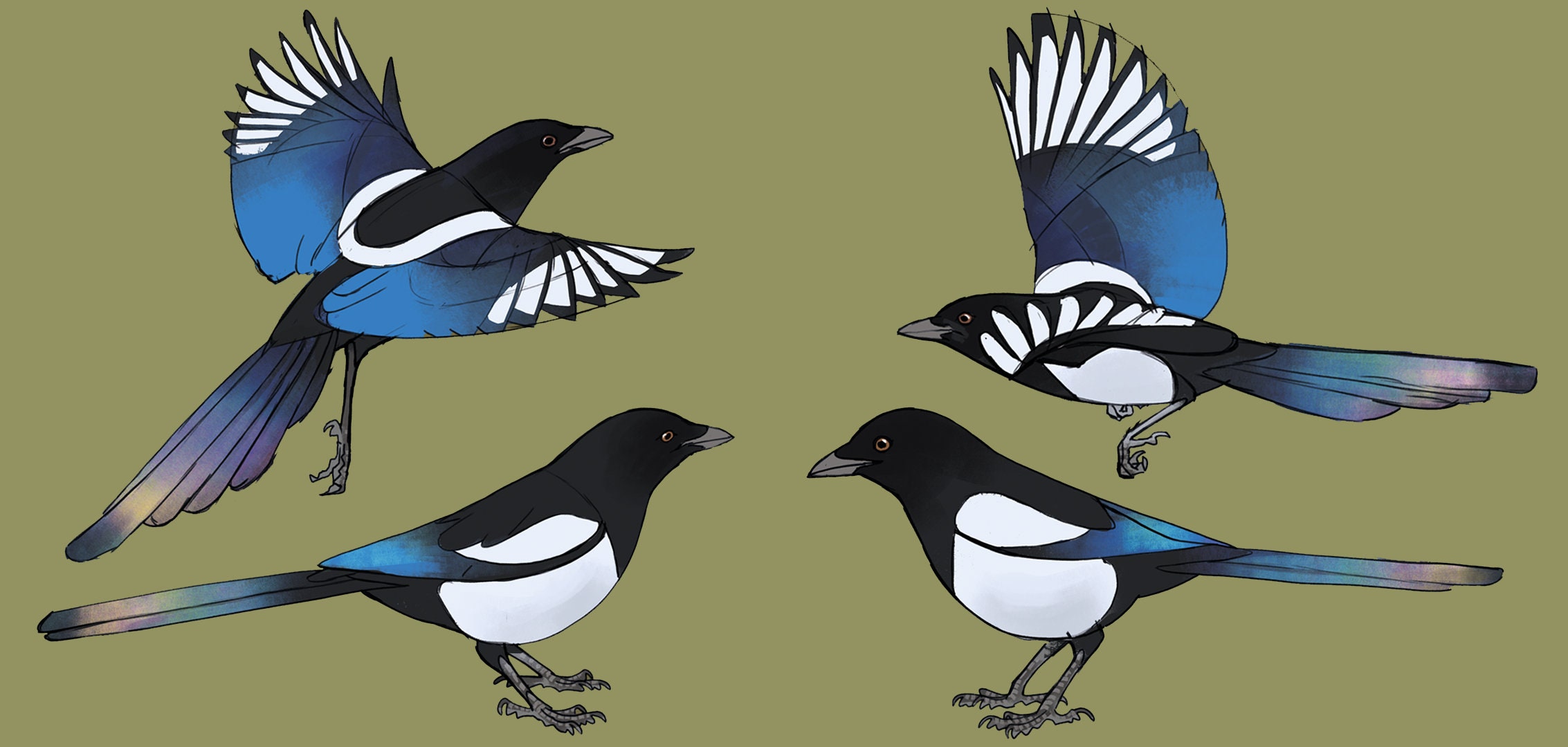 Magpie Ceramic Mug Magpie Mug Bird Mug Crow Corvid - Etsy UK