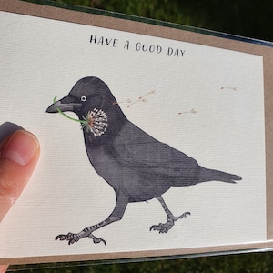 Corvids Crows Good Luck, Birthday, Thank You, Have a Good Day, Enjoy ...