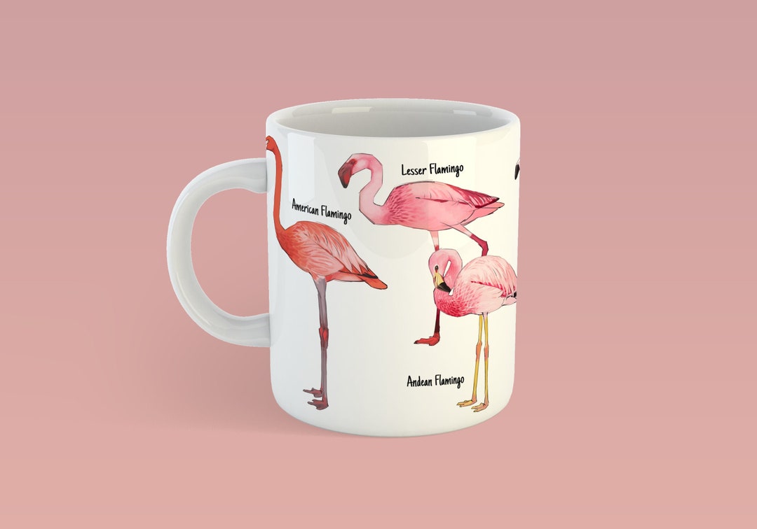 Flamingo Species Ceramic Mug: Pink Bird Lover Gift - Etsy
