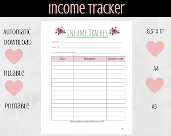 Debt Tracker Worksheet for Planners - Printable and Fillable! Use in a ...