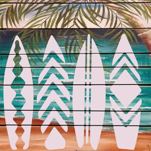 Surfboards Stencil on 10mil Mylar Reusable Pattern - Etsy
