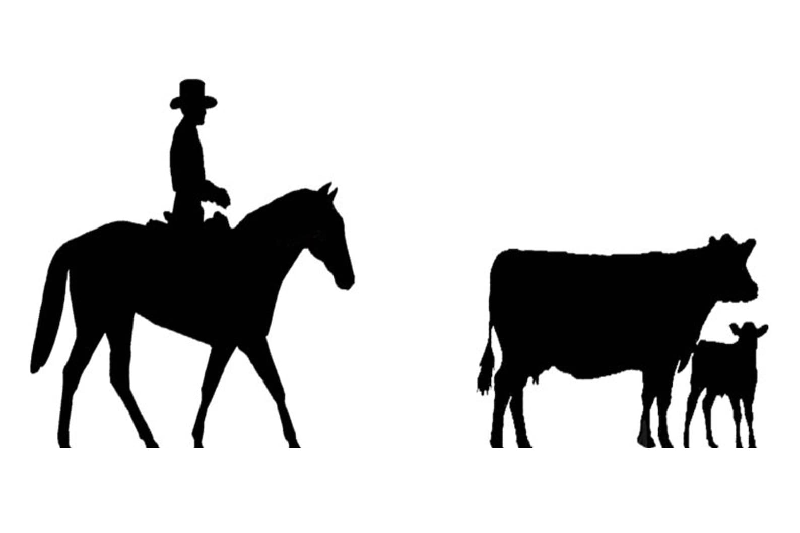 Cowboy Stencil Horse Cattle Reusable 10 Mil Mylar Stencil - Etsy