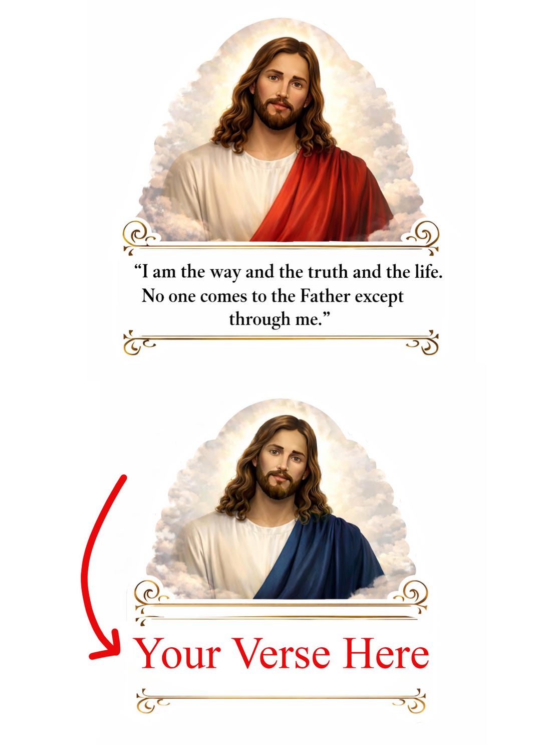 Custom Jesus Photo Magnet – Personalized Full Color Religious Magnet ...