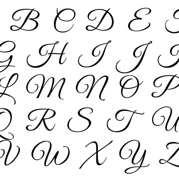 Large Fancy Letter Stencils - Etsy