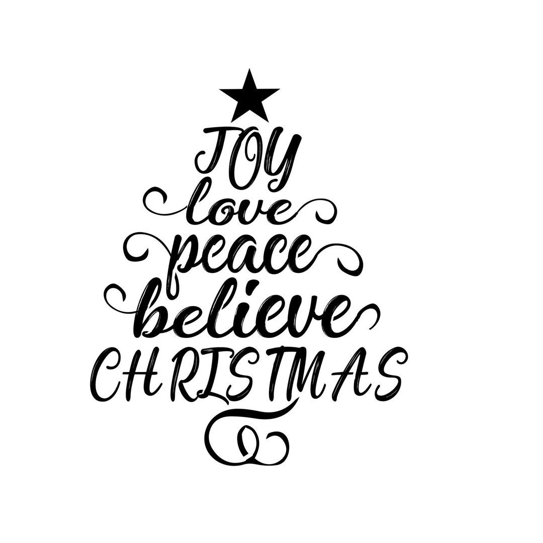 Joy Christmas Tree - Reusable Stencil Pattern - 10 Mil Mylar - Etsy