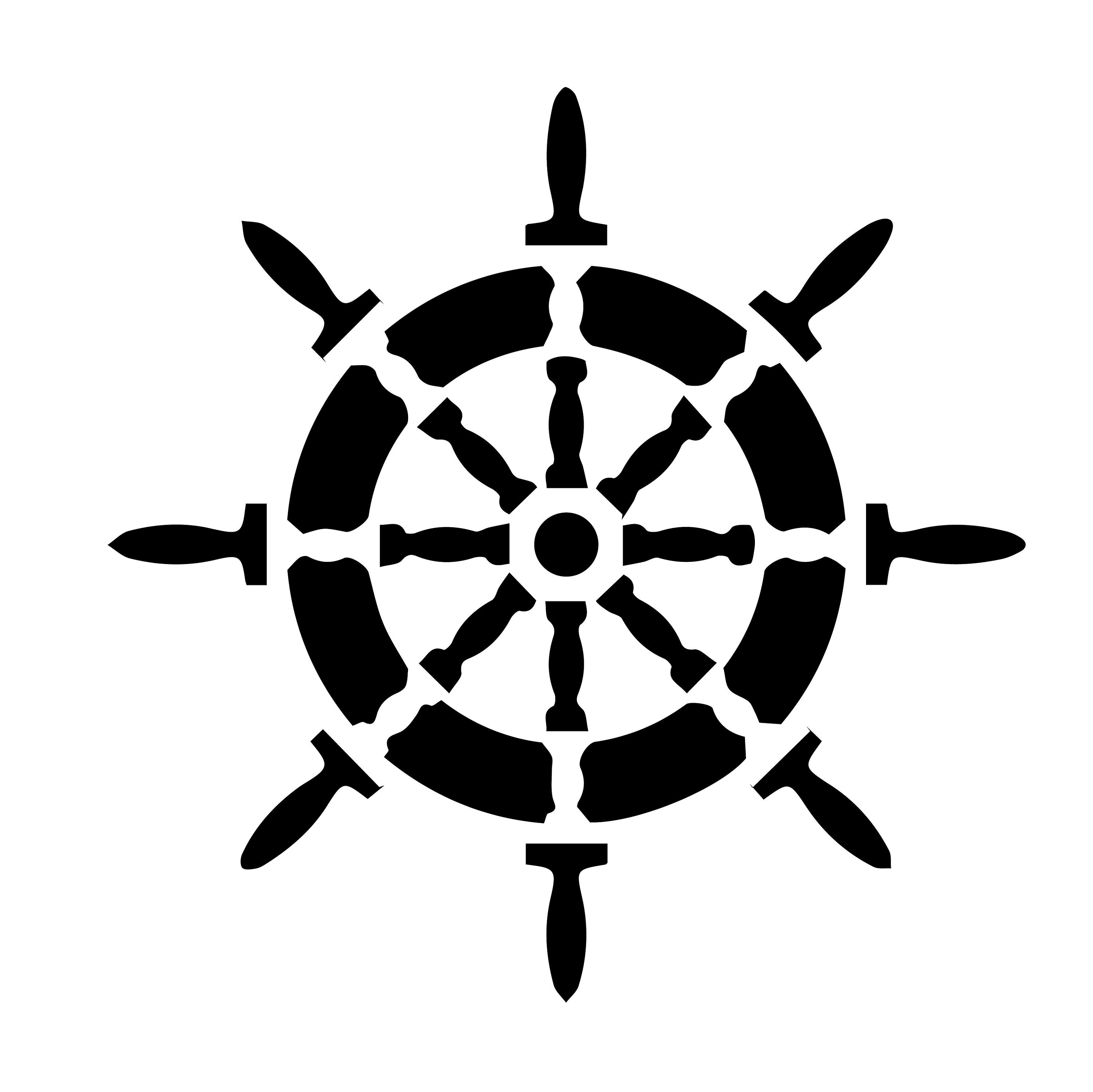 Ship Wheel Stencils