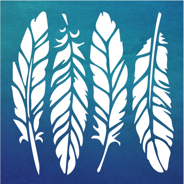 Feather Stencils - Etsy