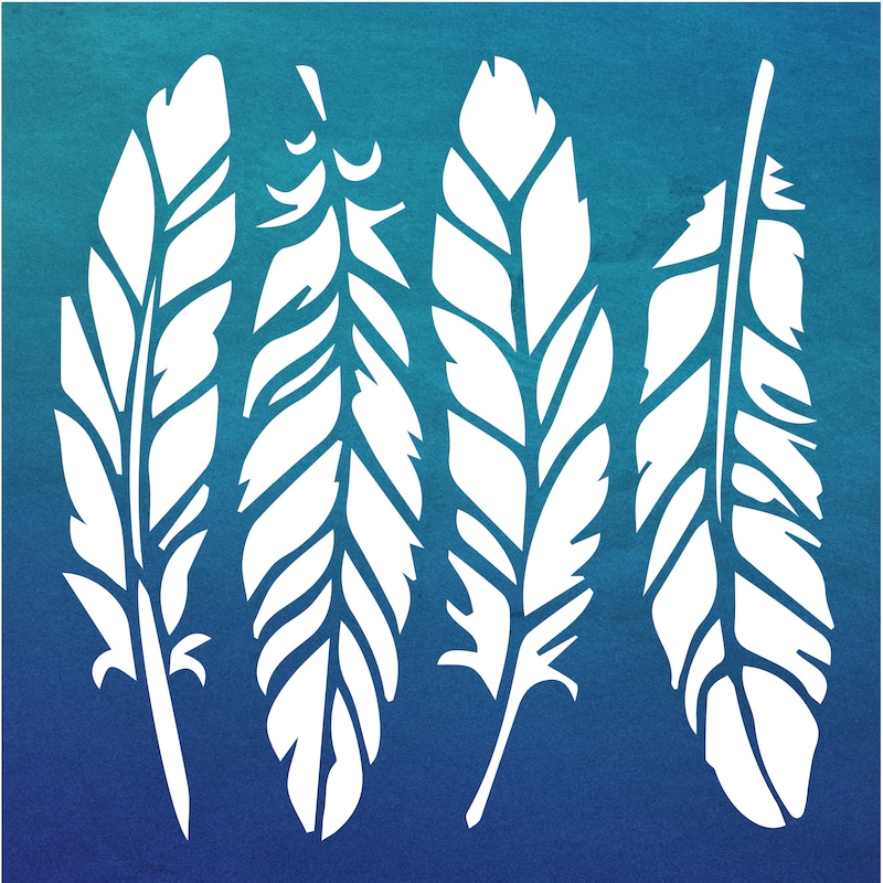 Feather Stencils - Etsy