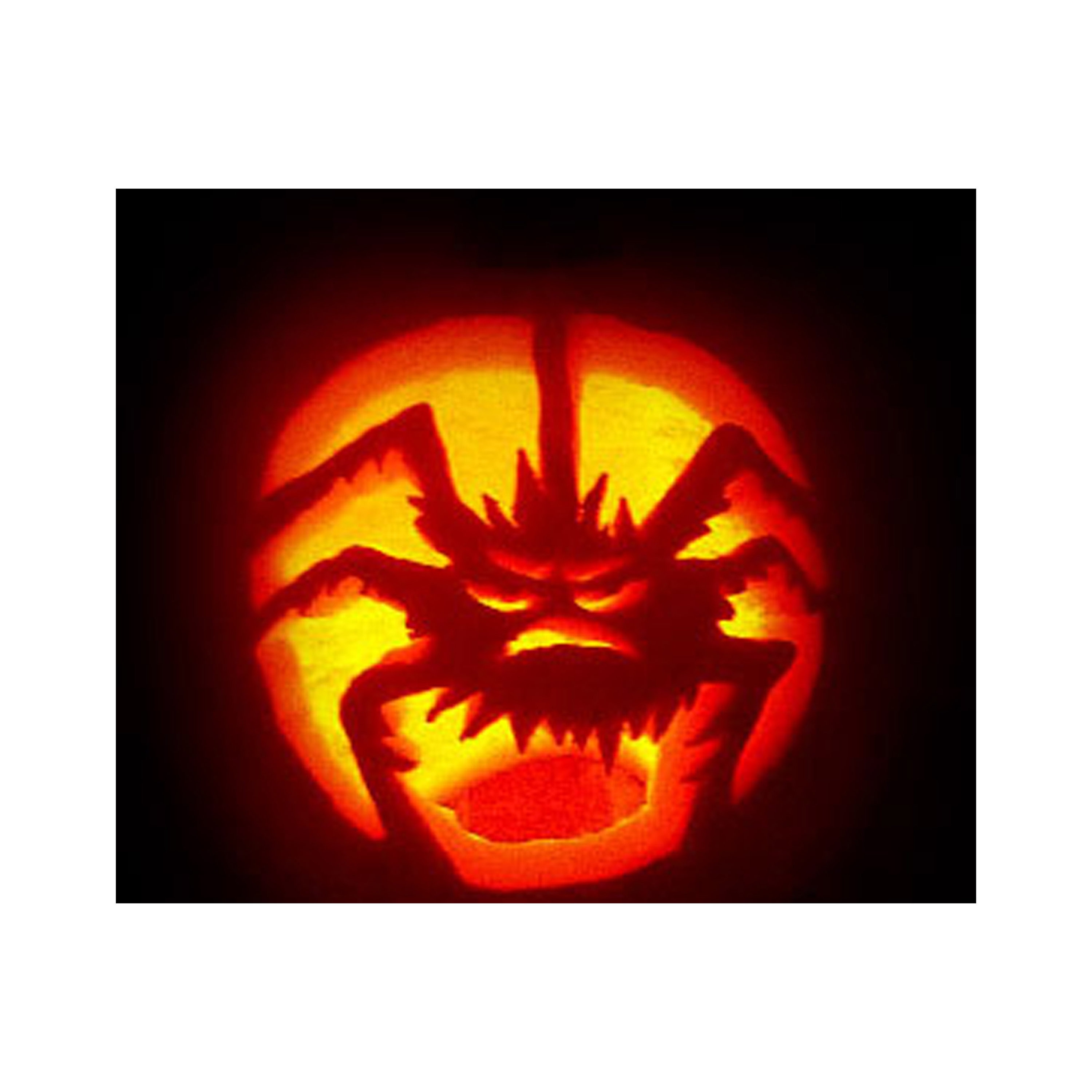 Demon Pumpkin Stencil