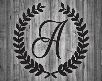 Laurel Leaf-script C 10 Mil Mylar-reusable Stencil | Etsy