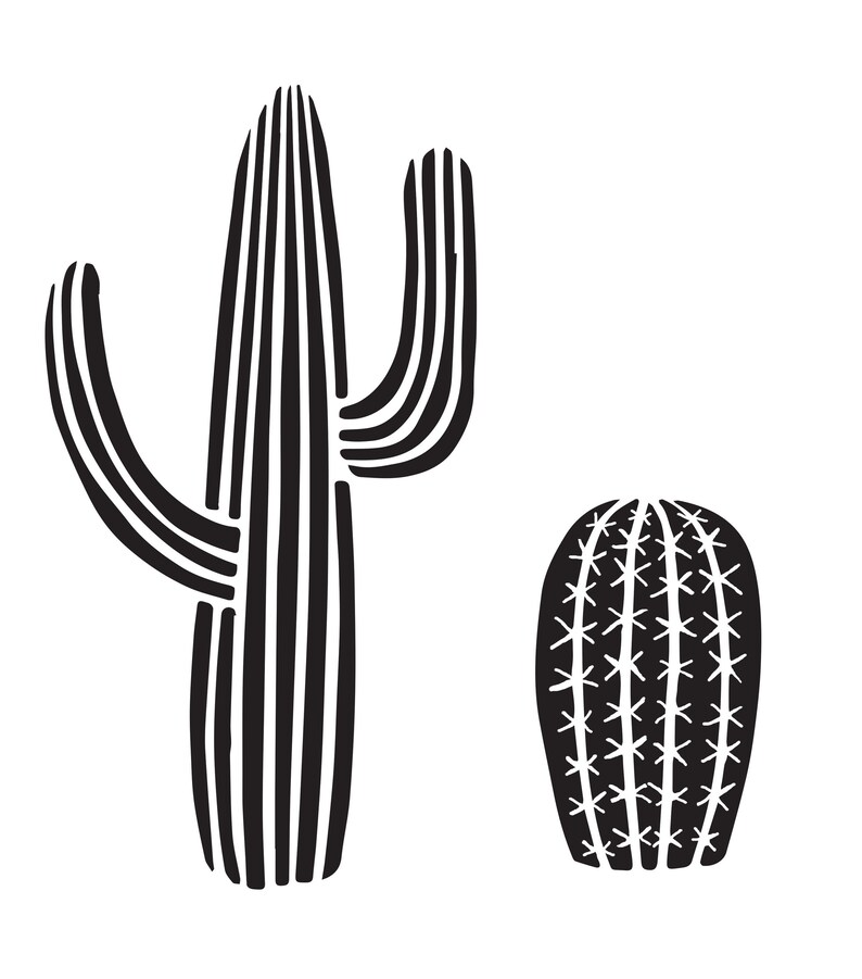Cacti - 10 Mil Mylar - Reusable Stencil Pattern - Etsy