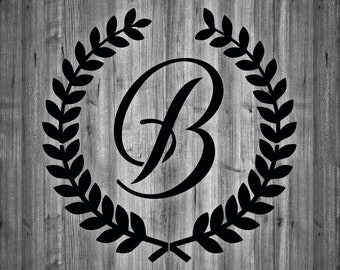 Laurel Leaf-script C 10 Mil Mylar-reusable Stencil | Etsy