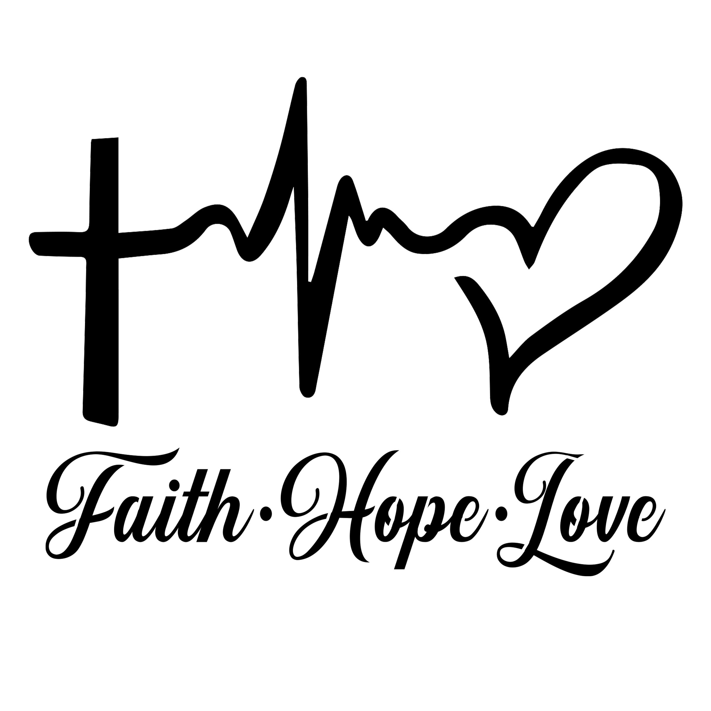 Wall Décor Stencils For Wood Signs Wall Decal Faith Hope Love Stencil ...