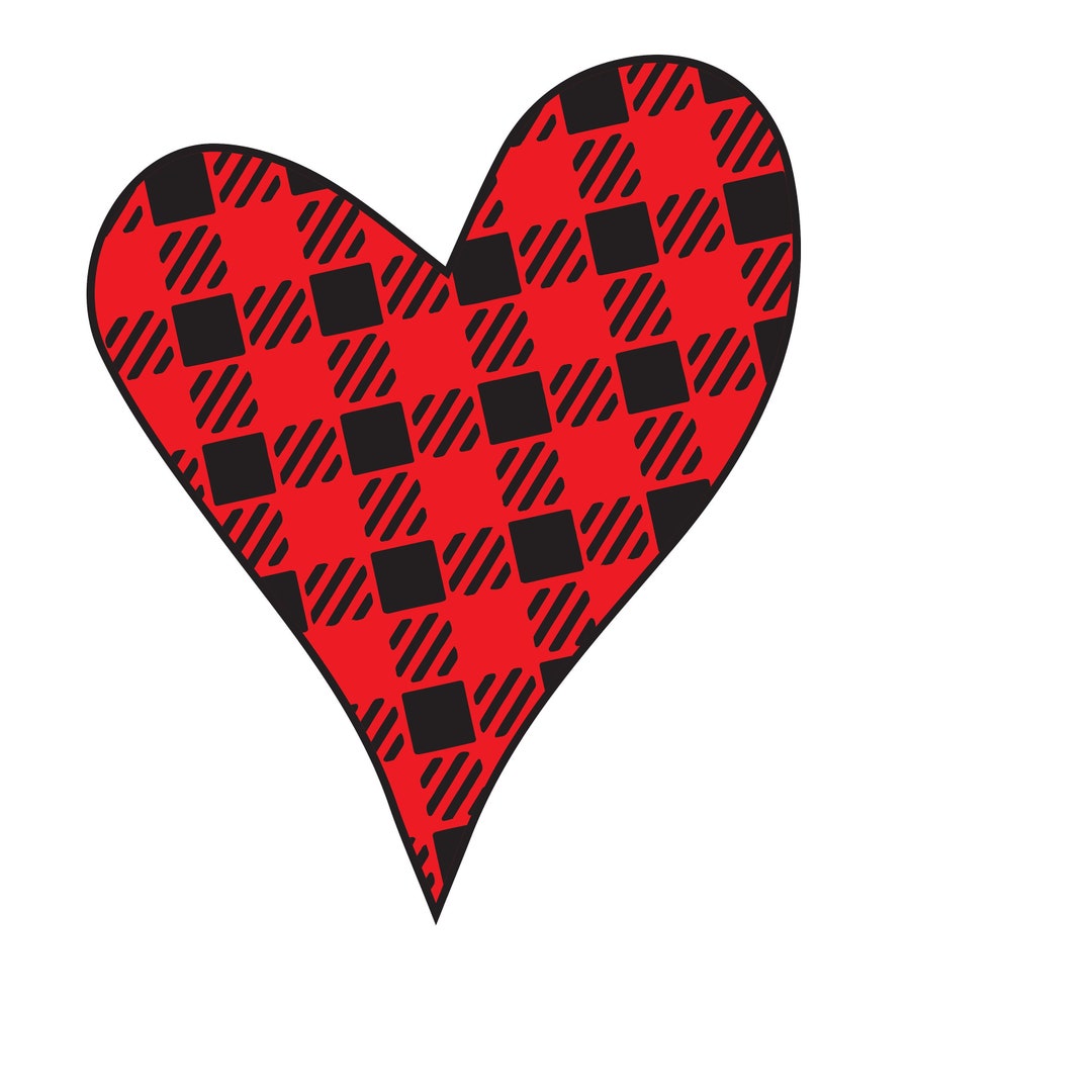 Plaid Heart-10 Mil Mylar-reusable Stencil - Etsy