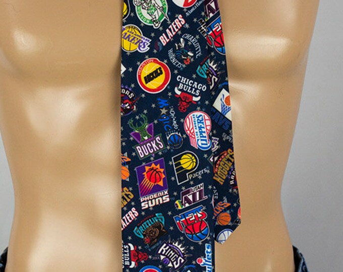 Vintage 1995 NBA Team Logos All Over Print Necktie - Etsy