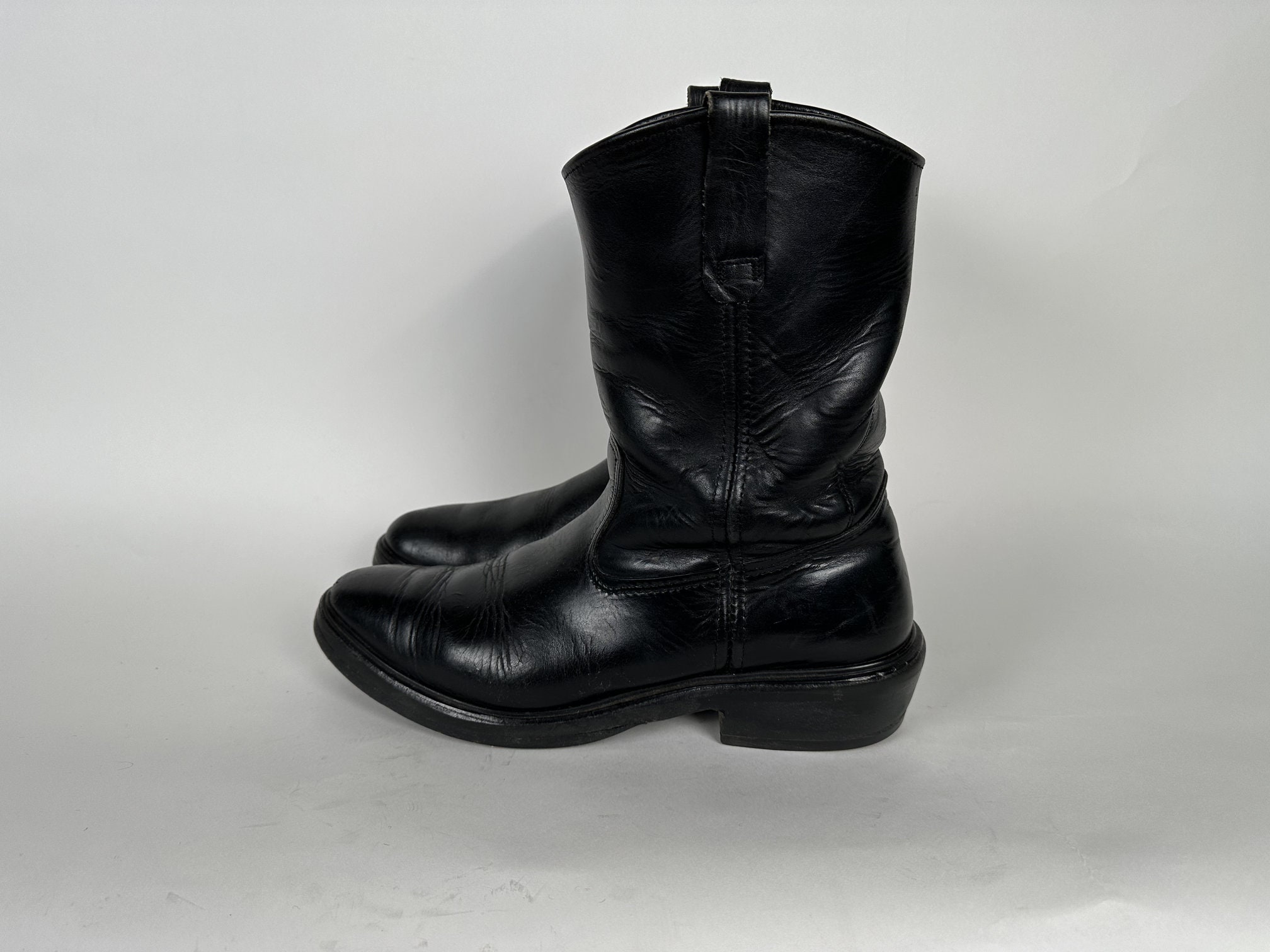 Vintage Red Wing 297 Pecos Round Soft Toe Cowboy Wellington Roper ...