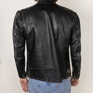 Vintage 70s Schott Perfecto Cactus Label Steerhide Leather Cafe Racer ...