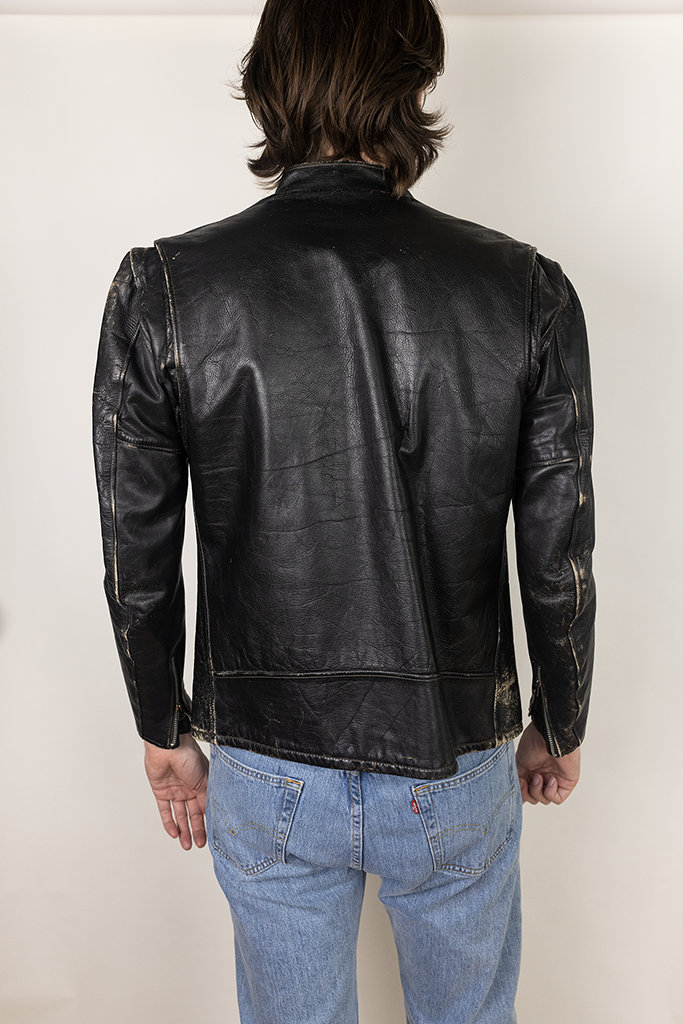 Vintage 70s Schott Perfecto Cactus Label Steerhide Leather Cafe Racer ...
