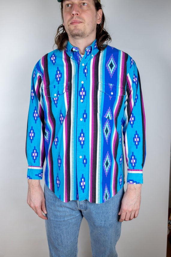 Vintage southwestern pattern shirt - Gem