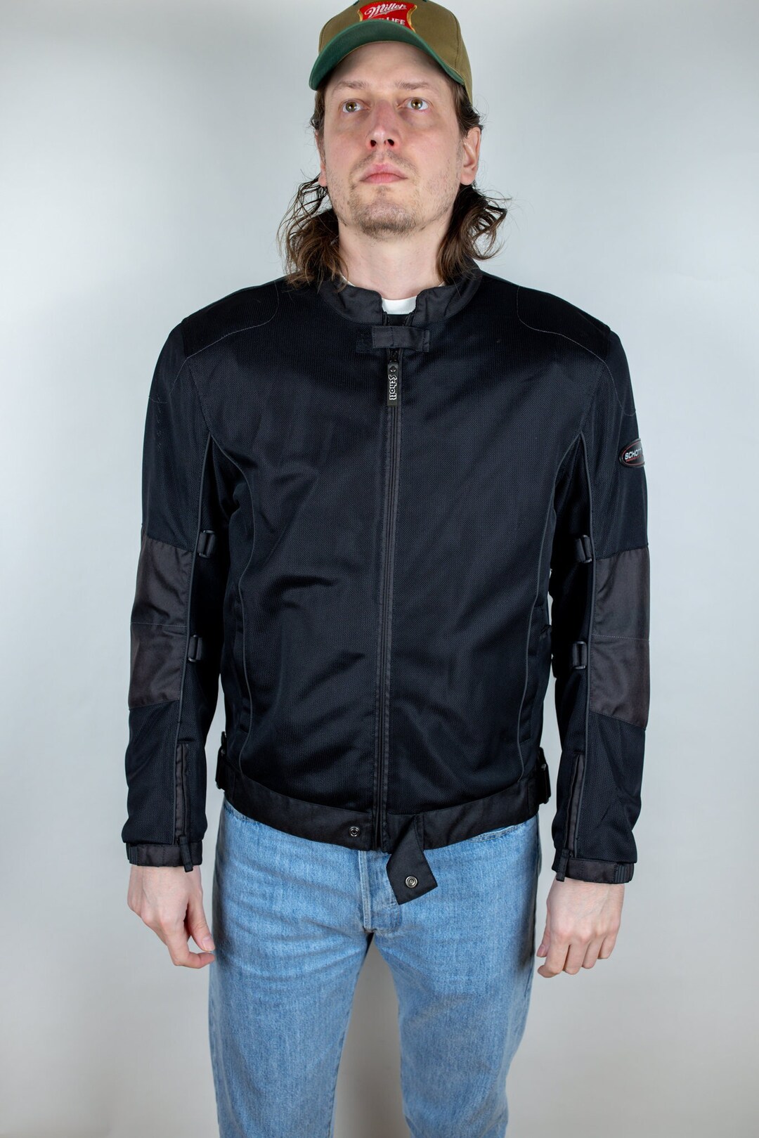 Vintage Y2K Schott Pro ESP Armored Mesh Motorcycle Jacket Size XL - Etsy