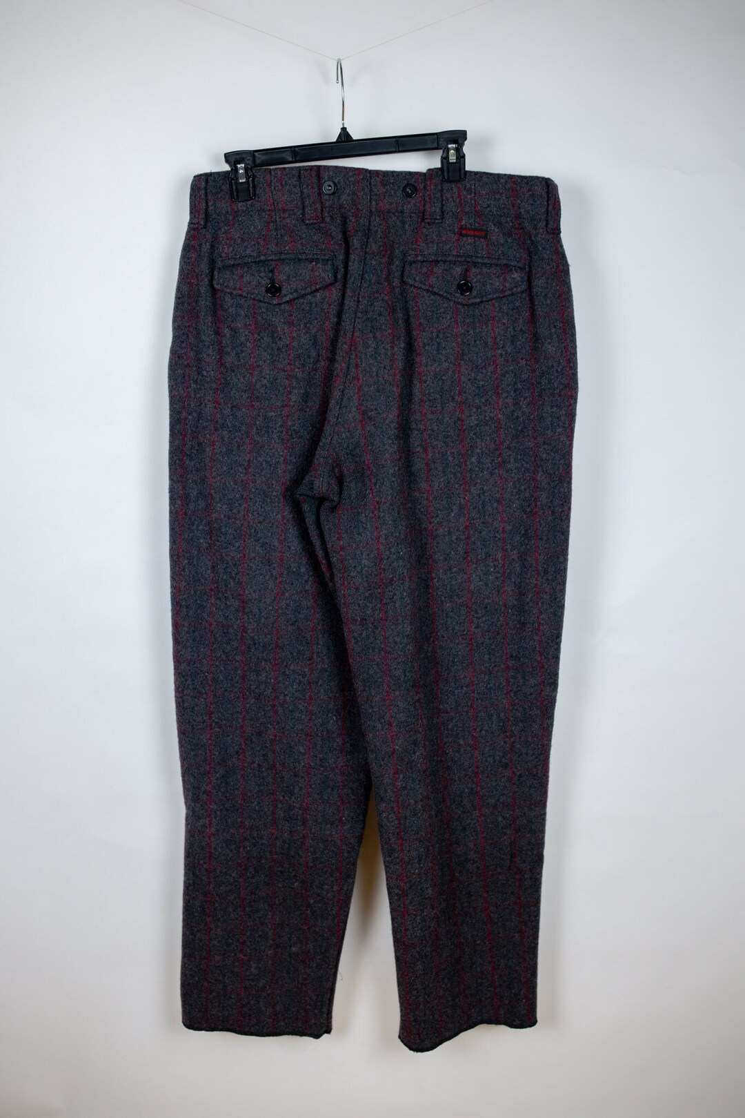 Vintage Woolrich 1990 Heavy Wool Malone Hunting Pants Adirondack Plaid ...