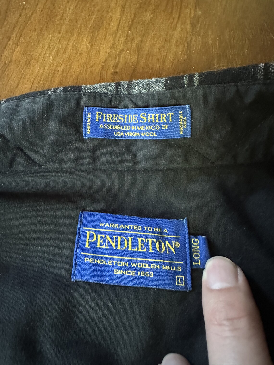 Vintage Pendleton Long Sleeve One Pocket Button Down Wool Plaid Flannel ...