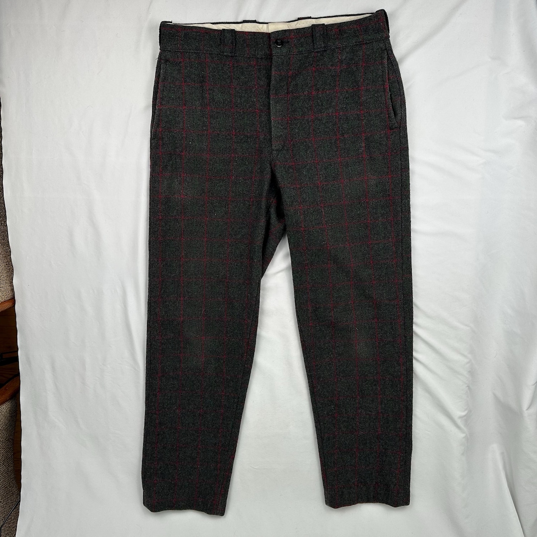 Vintage Johnson Woolen Mills Wool Hunting Outdoor Work Pants Adirondack ...