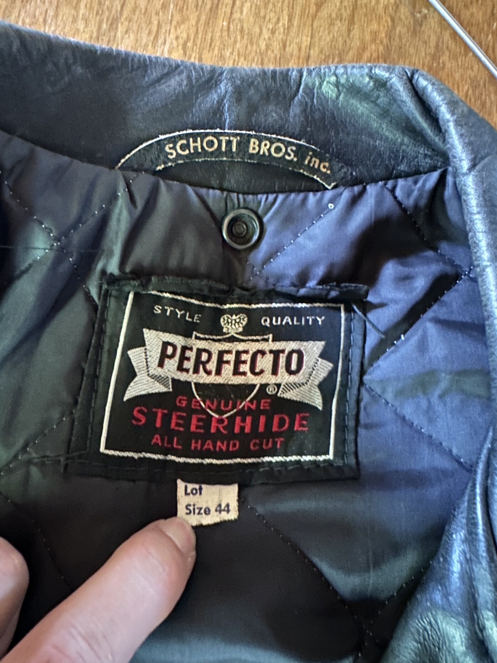 GRAIL 50s-early 60s Vintage Schott Bros. Perfecto Steerhide Leather One ...