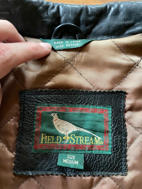 Vintage Field and Stream Black Leather Hunting Field … - Gem