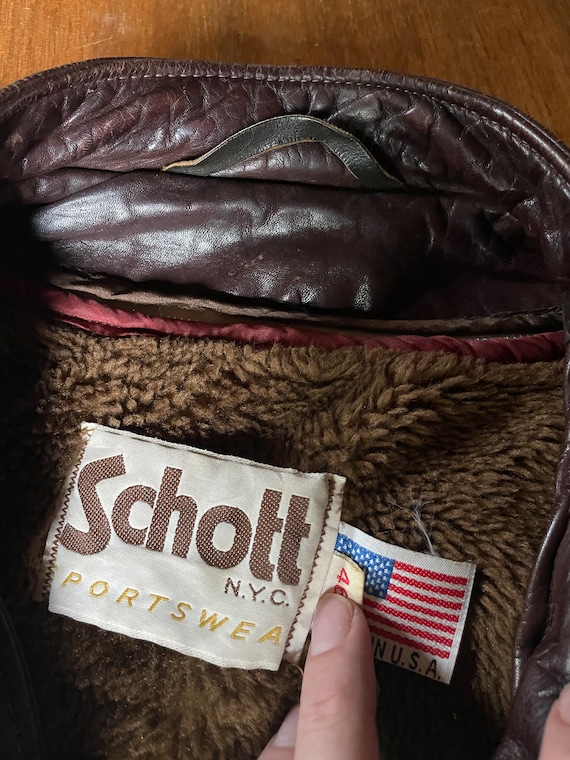 Vintage Schott 141 Cowhide Leather Cafe Racer Motorcy… - Gem