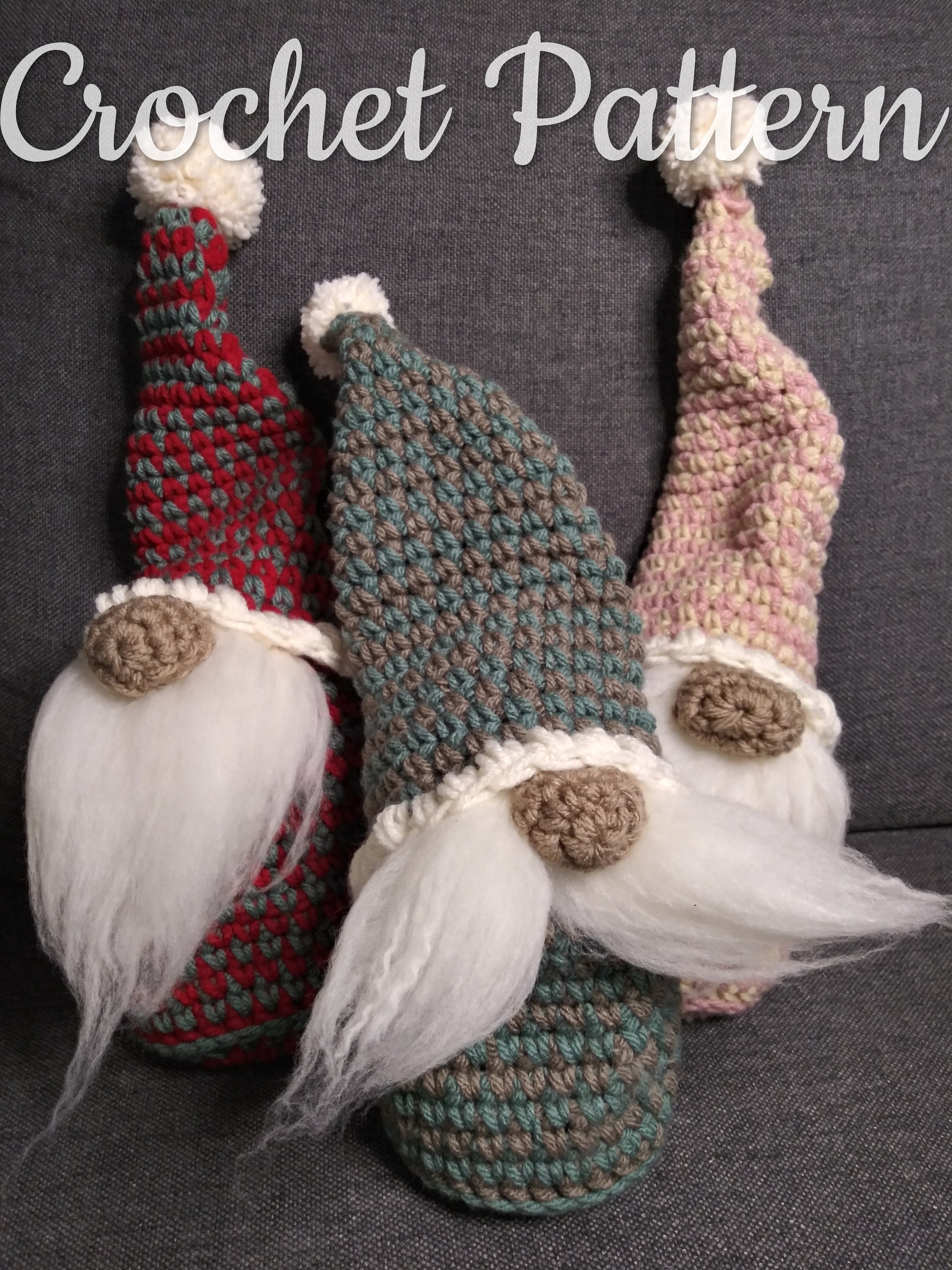 Christmas Gnomes Crochet Pattern Easy Project and Great Use | Etsy