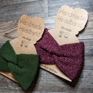 Messy Bun Headband Tag Template | Editable Word Template and PNG File ...