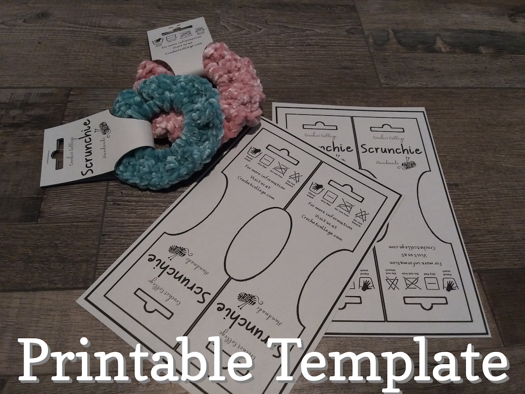 Scrunchie Tag Template | Editable Word Template and PNG File Download ...